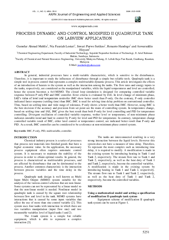 (PDF) Process Dynamic and Control Modified II Quadruple Tank on Labview ...