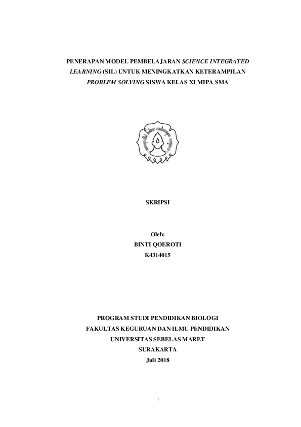 (PDF) Penerapan Pembelajaran Model Science Integrated Learning (SIL) Untuk Meningkatkan ...