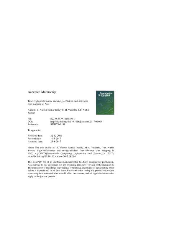 Pdf High Performance And Energy Efficient Fault Tolerance Core