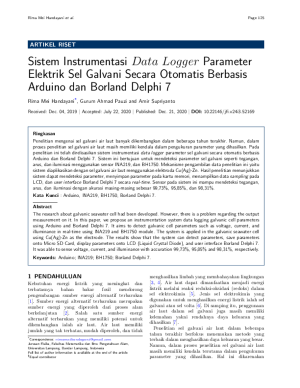 (PDF) Sistem Instrumentasi Data Logger Parameter Elektrik Sel Galvani Secara Otomatis Berbasis ...