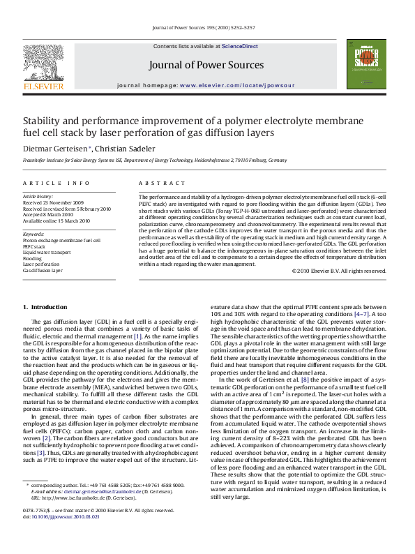 (PDF) Stability and performance improvement of a polymer electrolyte membrane fuel cell stack by ...