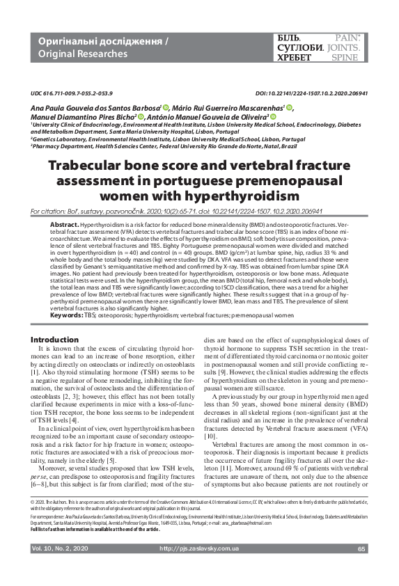 (PDF) Trabecular bone score and vertebral fracture assessment in ...