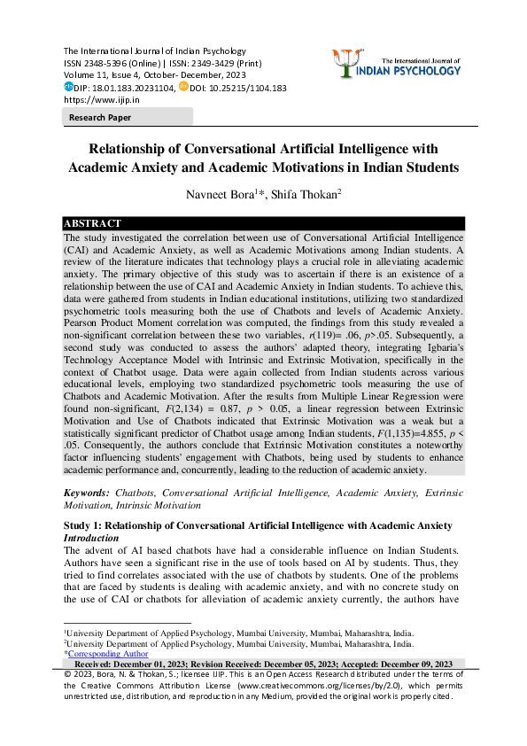 (PDF) Relationship of Conversational Artificial Intelligence with ...