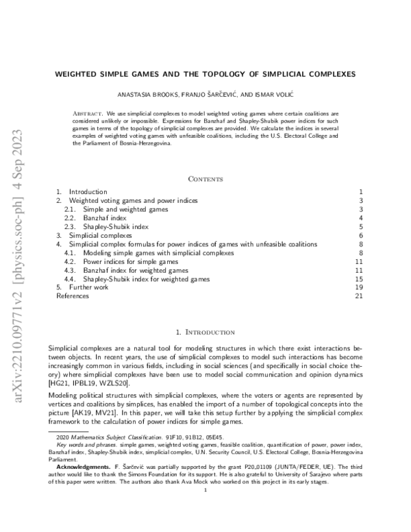 (PDF) Quantification of power and the geometry of simplicial complexes ...