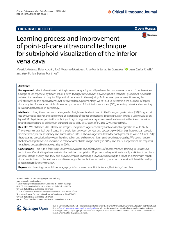 (PDF) Learning process and improvement of point-of-care ultrasound ...