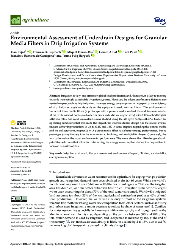 (PDF) Environmental Assessment of Underdrain Designs for Granular Media ...