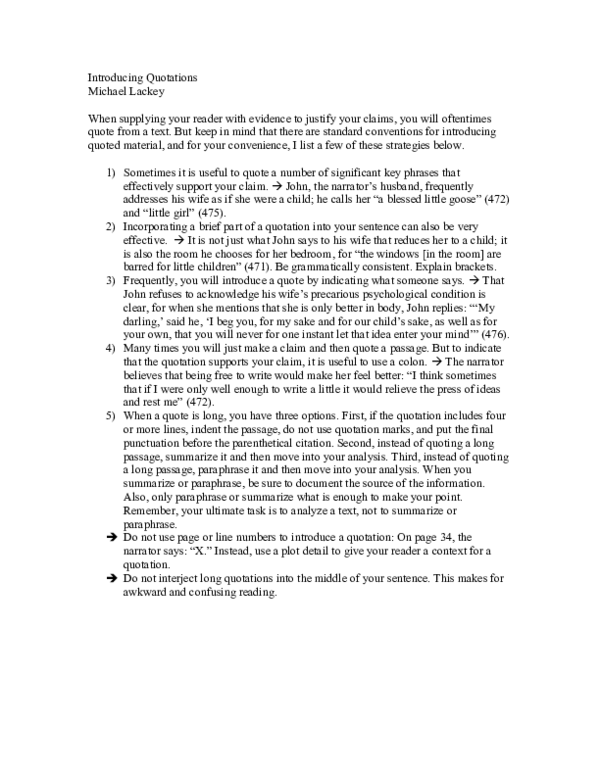 (DOC) Introducing Quotations