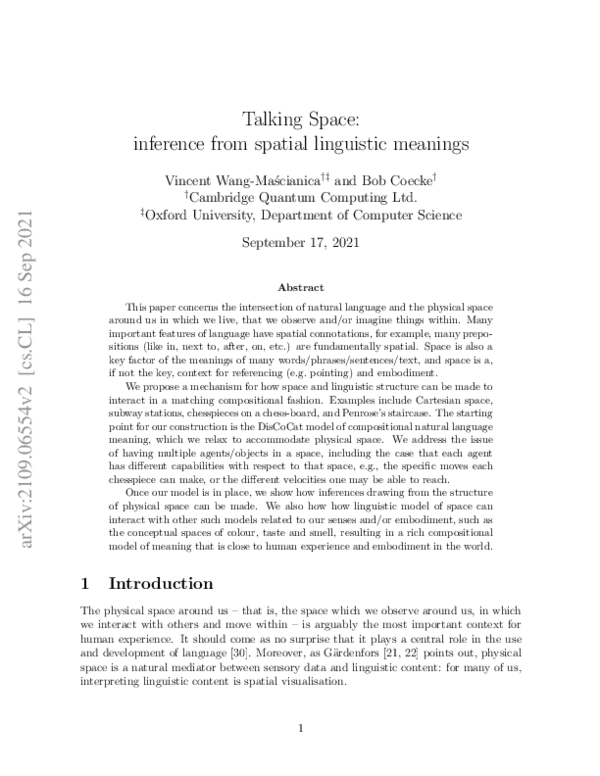 (PDF) Talking Space: inference from spatial linguistic meanings | Bob Coecke - Academia.edu
