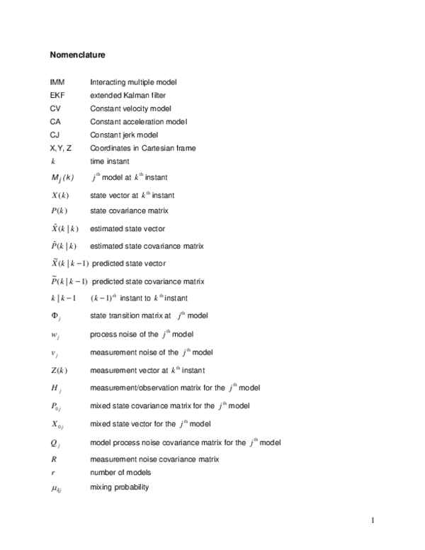 (PDF) Three Model IMM-EKF for Tracking Targets Executing Evasive ...
