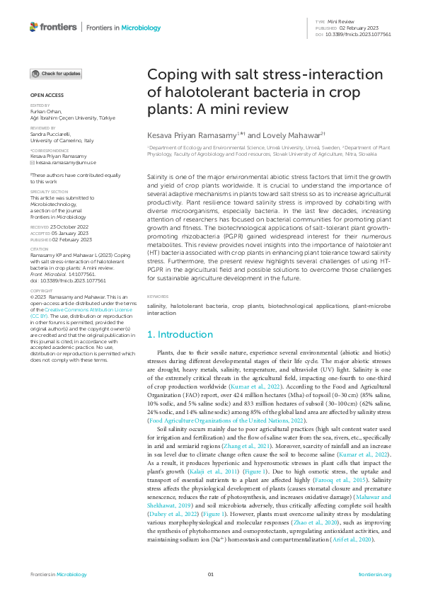 (PDF) Coping with salt stress-interaction of halotolerant bacteria in ...