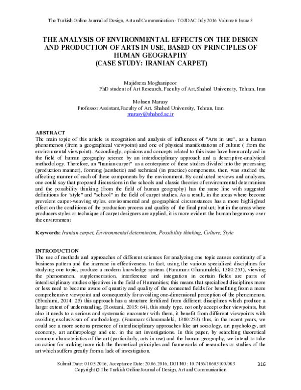 (PDF) The Analysis of Environmental Effects on the Design and ...