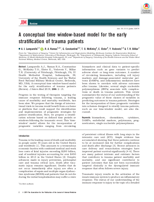 (PDF) A conceptual time window‐based model for the early stratification ...