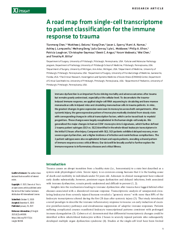 (PDF) A road map from single-cell transcriptome to patient ...