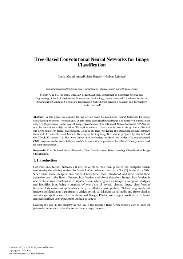 (PDF) Tree-Based Convolutional Neural Networks for Image Classification