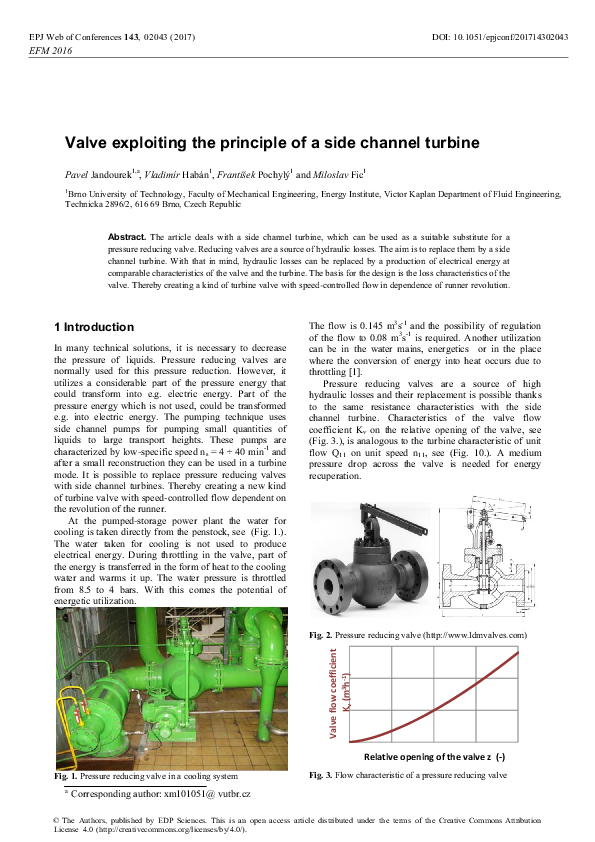 (PDF) Valve exploiting the principle of a side channel turbine