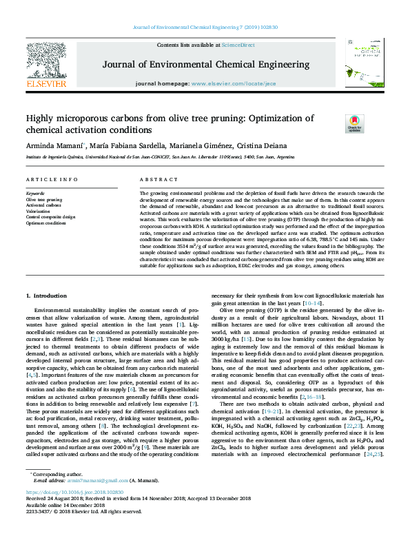 (PDF) Journal of Environmental Chemical Engineering