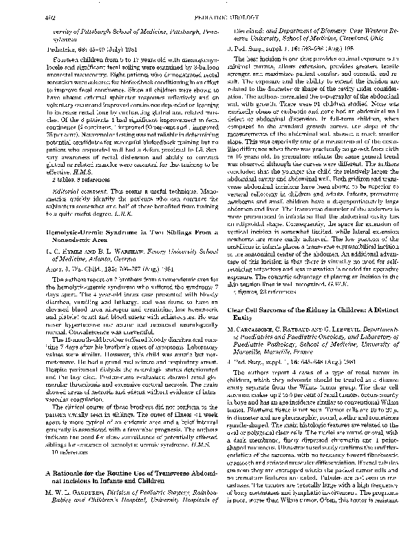 (PDF) A rationale for the routine use of transverse abdominal incisions ...