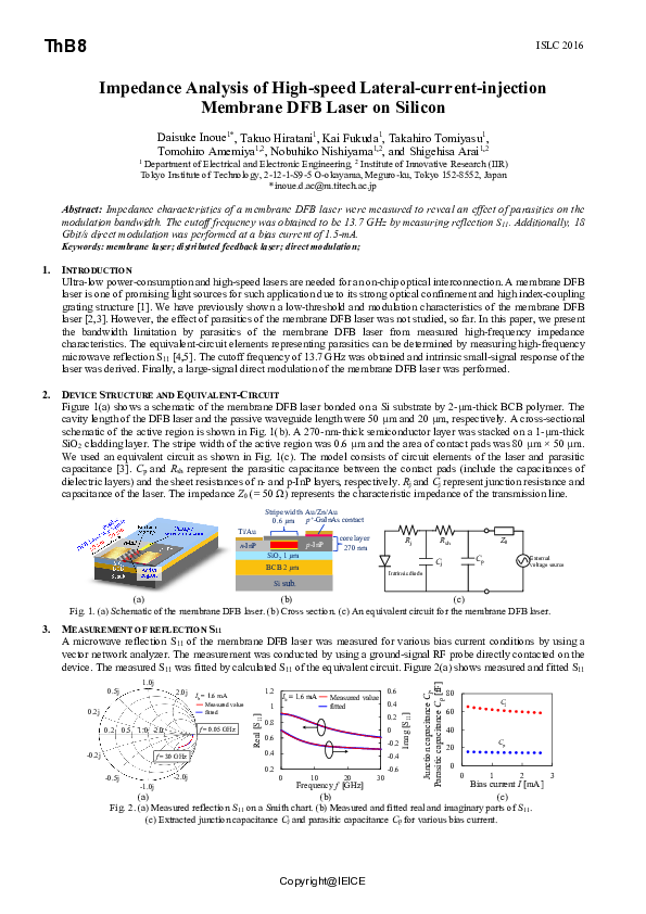 (PDF) Impedance analysis of high-speed lateral-current-injection ...