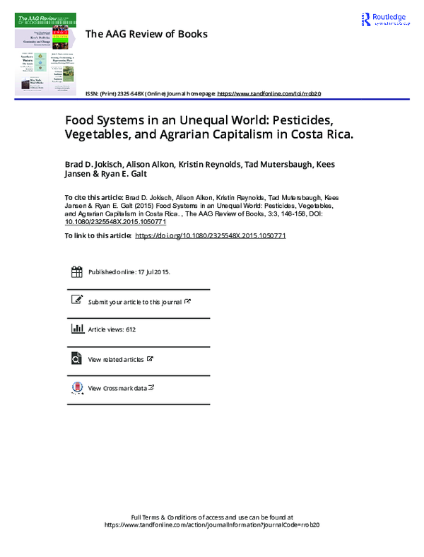 (PDF) Food Systems in an Unequal World: Pesticides, Vegetables, and ...