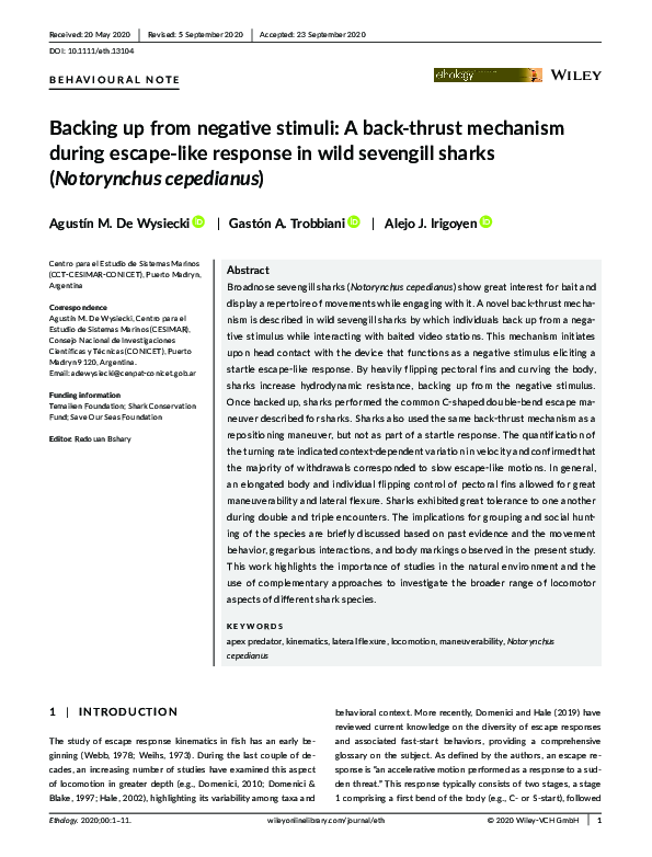 (PDF) Backing up from negative stimuli: A back-thrust mechanism during ...