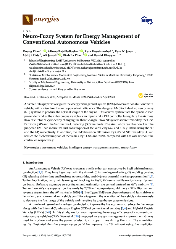 (PDF) Neuro-Fuzzy System for Energy Management of Conventional Autonomous Vehicles