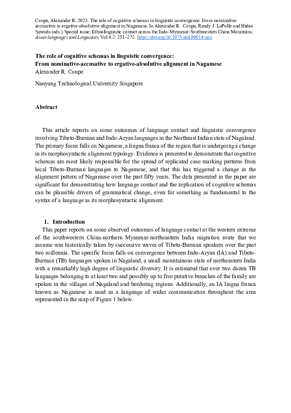 (PDF) The role of cognitive schemas in linguistic convergence: From ...