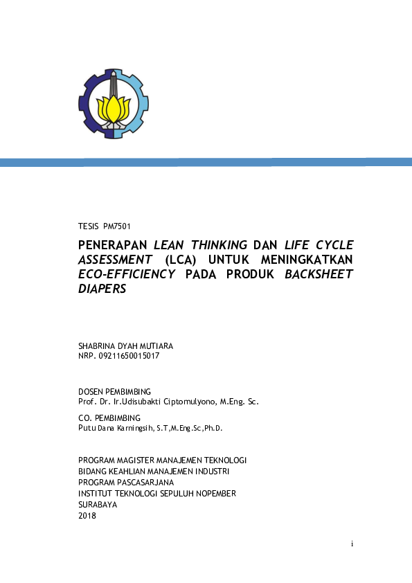 (PDF) Penerapan Lean Thinking dan Life Cycle Assessment (LCA) untuk Meningkatkan Eco-Efficiency ...