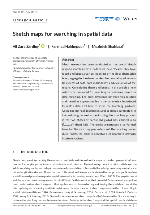 (PDF) Sketch maps for searching in spatial data