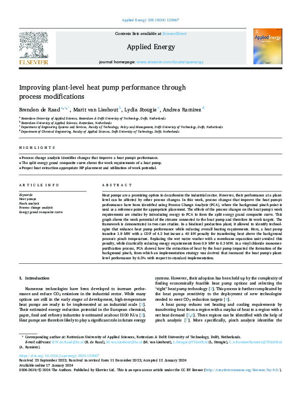 (PDF) Improving plant-level heat pump performance through process ...