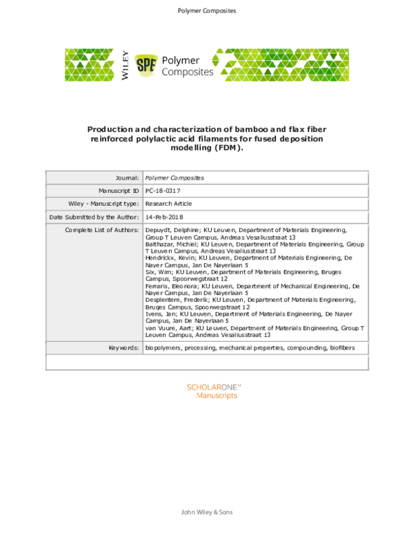 (PDF) Production and characterization of bamboo and flax fiber ...