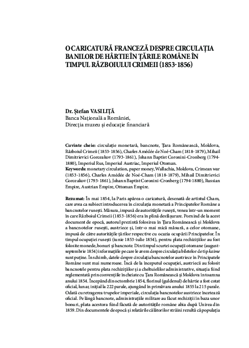 (PDF) O caricatură franceză despre circulația banilor de hârtie în ...
