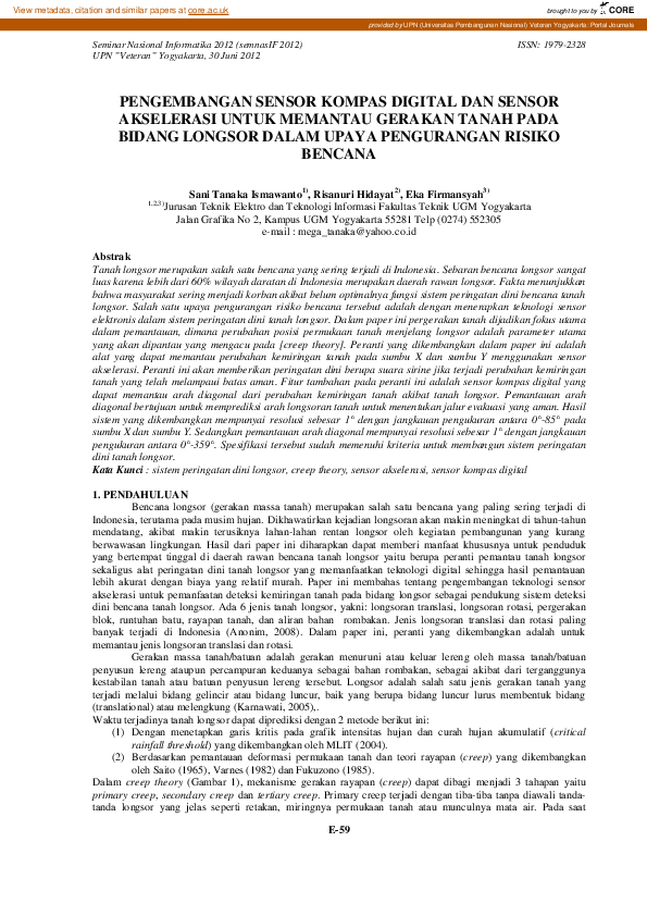 (PDF) Pengembangan Sensor Kompas Digital Dan Sensor Akselerasi Untuk ...