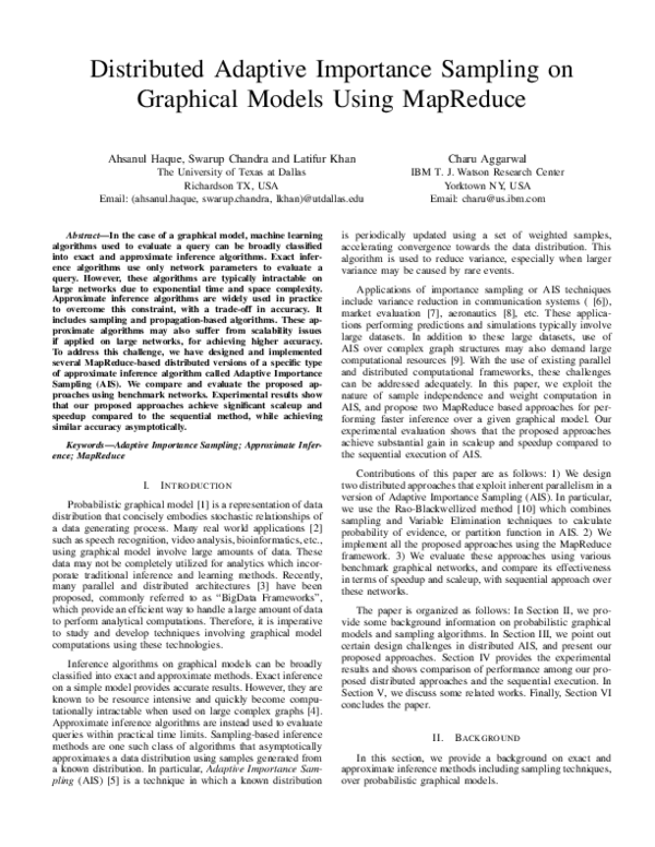 (PDF) Distributed Adaptive Importance Sampling on graphical models ...
