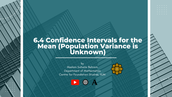 (PDF) Confidence Intervals for the Mean (Population Variance is Unknown)