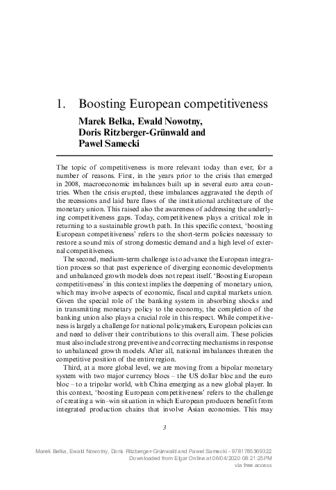 (PDF) Revitalizing European Competitiveness Strategies