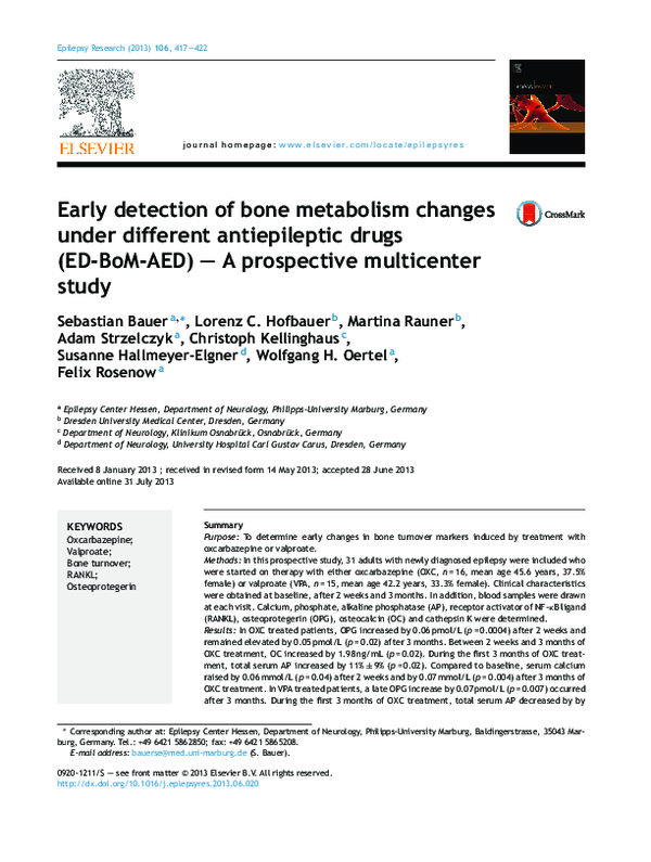 (PDF) Early detection of bone metabolism changes under different ...