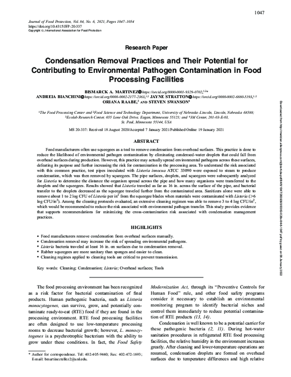 (PDF) Condensation Removal Practices and Their Potential for ...