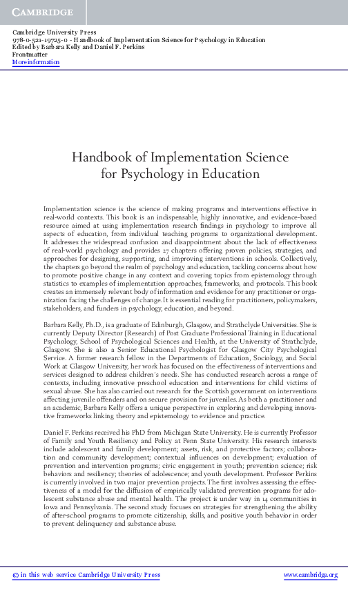 (PDF) Meta-Analysis of Implementation Practice Research