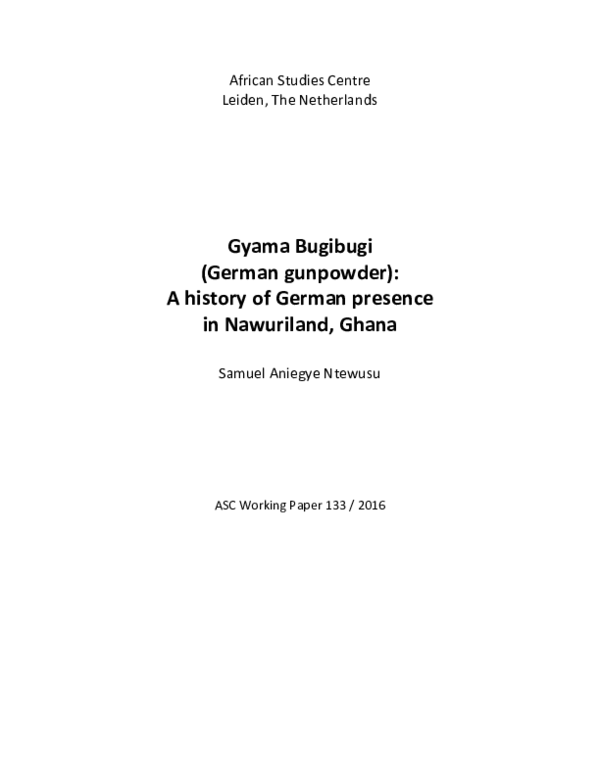 (PDF) Gyama Bugibugi (German gunpowder) : a history of German presence ...
