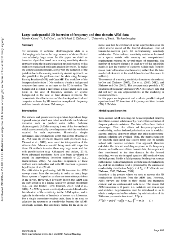 (PDF) Large-scale parallel 3D inversion of frequency and time-domain ...