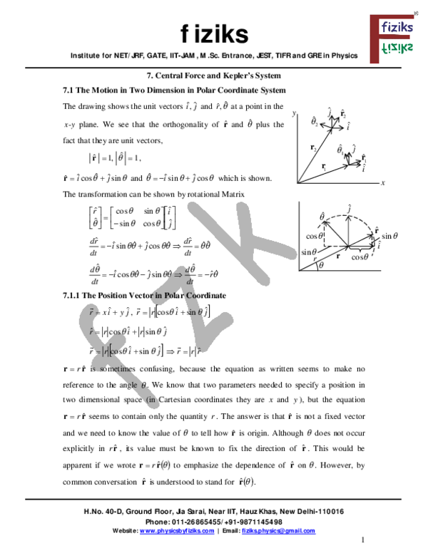 (PDF) Classical Mechanics Sample Material 2