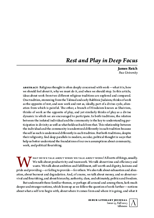 (PDF) Rest and Play in Deep Focus