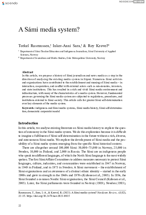 (PDF) A Sámi media system?