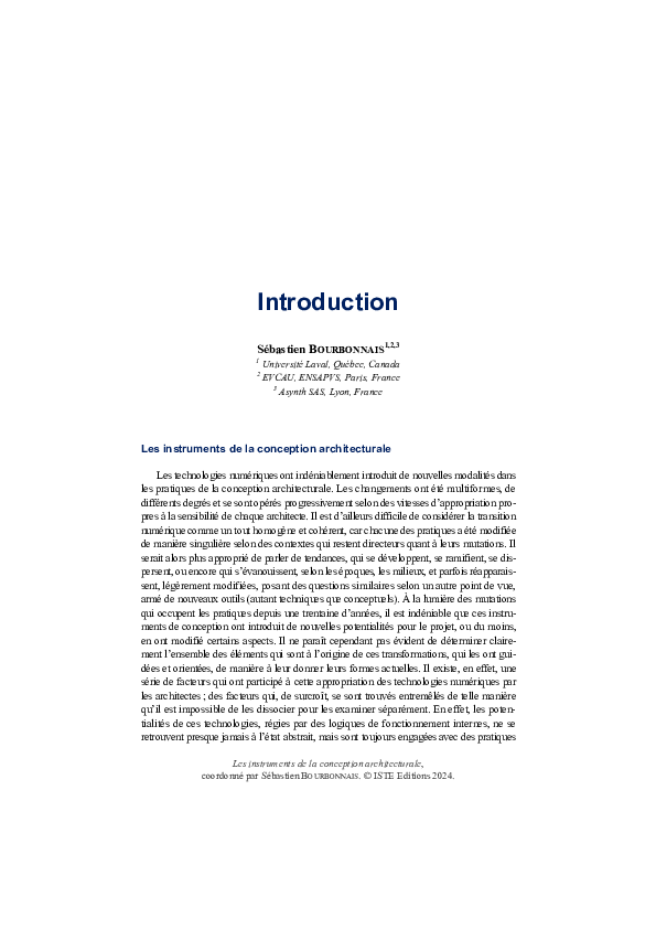 (PDF) Les instruments de la conception architecturale_Introduction