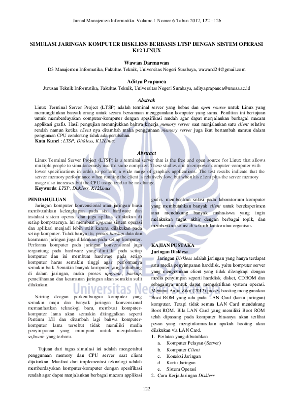 (PDF) Simulasi Jaringan Komputer Diskless Berbasis LTSP Dengan Sistem Operasi K12 Linux