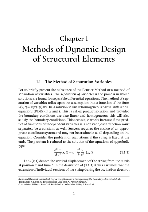 (PDF) Static and Dynamic Analysis of Engineering Structures