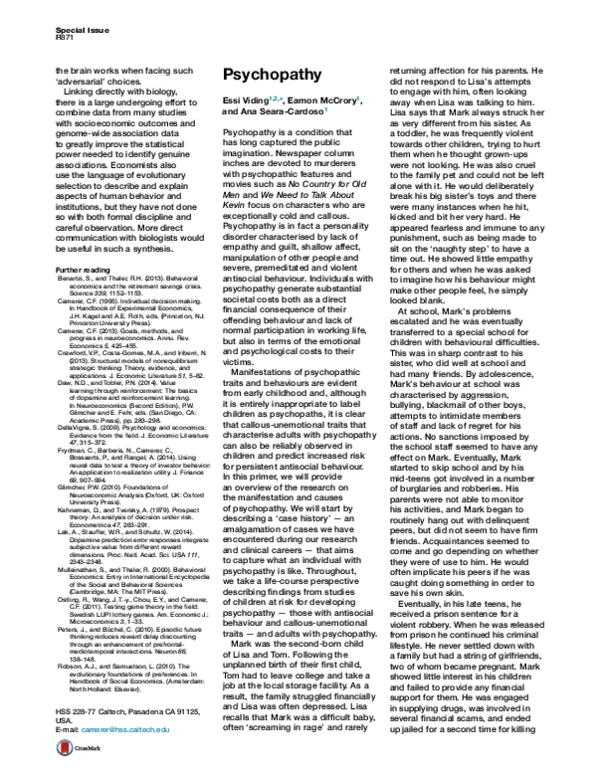 (PDF) Psychopathy