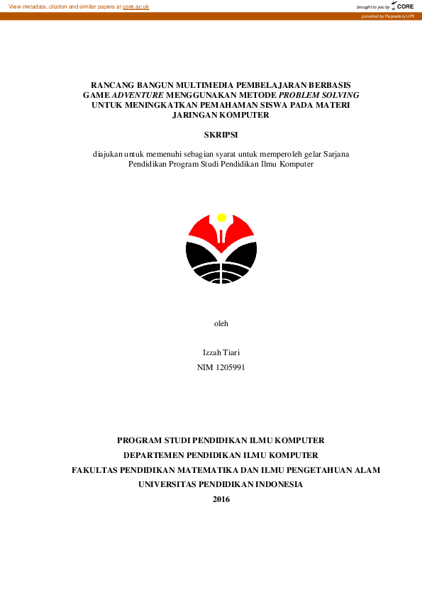 (PDF) Rancang Bangun Multimedia Pembelajaran Berbasis Game Adventure ...