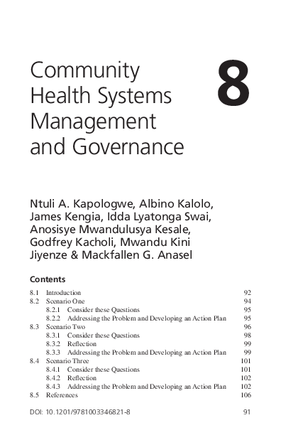 (PDF) Community Health Systems Management and Governance