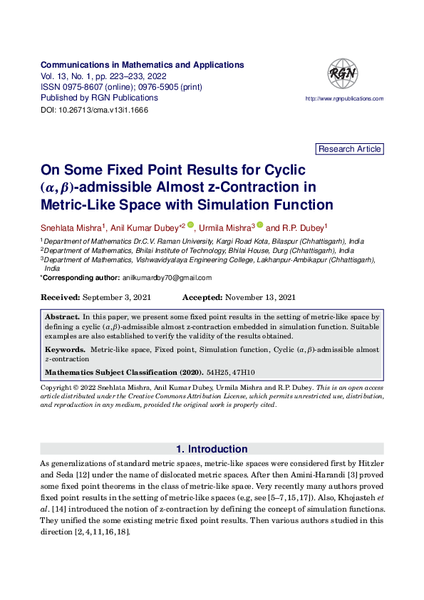 (PDF) On Some Fixed Point Results for Cyclic \((\alpha,\beta ...